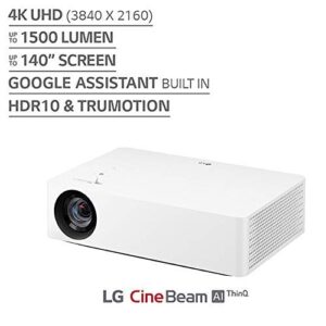 LG HU70LA 4K UHD Smart Home Theater CineBeam Projector with Alexa Built-in, LG ThinQ AI, Google Assistant, and LG webOS Lite Smart TV (Netflix, and VUDU) (Renewed)