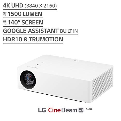 LG HU70LA 4K UHD Smart Home Theater CineBeam Projector with Alexa Built-in, LG ThinQ AI, Google Assistant, and LG webOS Lite Smart TV (Netflix, and VUDU) (Renewed)