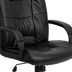 Flash Furniture High Back Black LeatherSoft Executive Swivel Office Chair with Arms