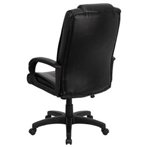 Flash Furniture High Back Black LeatherSoft Executive Swivel Office Chair with Arms