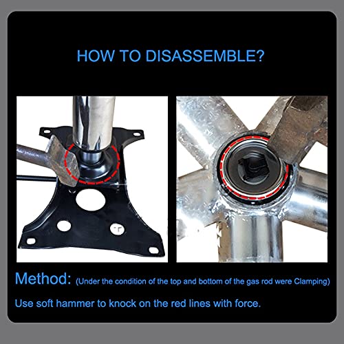 Mcdoofly Drafting Stool Bar Stool Gas Lift Cylinder Replacement Part,Tall Heavy Duty Hydraulic Pneumatic Piston for Drafting Chair(Size:18”- 28” Long)