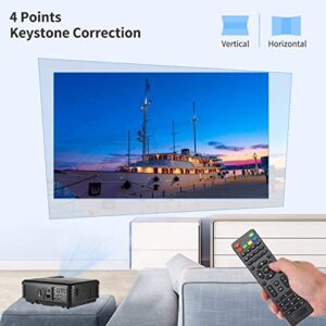 1080P Home WiFi Projector 7500Lumen, HDMI Android TV Projectors Bluetooth Wireless Smartphone Projectors for iOS Android Smart Phone/PC/Laptop/DVD/TV Stick/USB/VGA