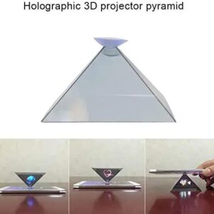 Pack of 3! Individually Packaged, MOCOST 3D Hologram Pyramid Display Projector, MOCOST Hologram Smartphone Hologram Projector, Suitable for Any Smartphone, Compatible Holographic Prism