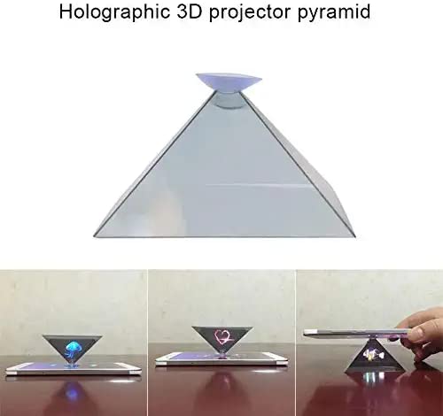 Pack of 3! Individually Packaged, MOCOST 3D Hologram Pyramid Display Projector, MOCOST Hologram Smartphone Hologram Projector, Suitable for Any Smartphone, Compatible Holographic Prism