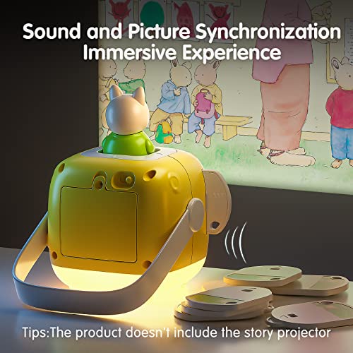 ZZZMOON Story Projector Replacement Kit for Kids, Lapin Tom Story for Baby Bedtime Reading - 8 Tom's Emotional Feedings Stories