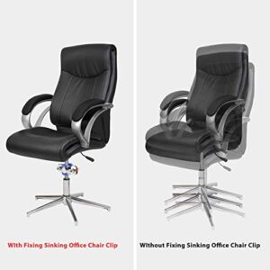 2 Pieces Fix Sinking Office Chair Stainless Steel Chair Protective Cover Office Chair Fixed Tube Card Office Chair Height Adjustment Protective Cover for Stop Office Chair Sinking