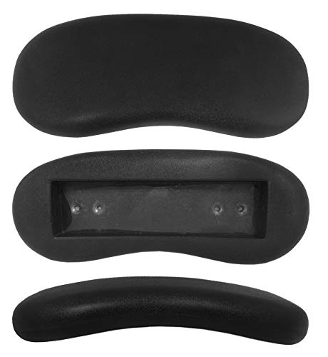 Replacement Office Chair Armrest Arm Pads Kidney Shaped - Set of 2 - S5280