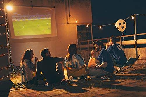 Fugetek LED Video Projector, Home Office, Outdoor Movie Night, 2500 Lumen, 120" Viewing, Supports 1080p, Dual HDMI / USB Inputs, VGA, AV, Works with Fire Tv, Roku, PS4, Xbox