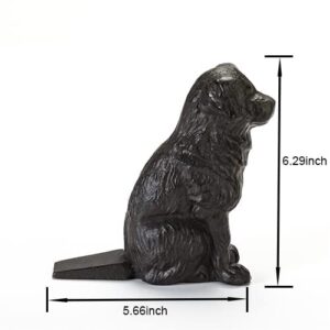 WEMPOLU 3.07 Lbs Cast Iron Door Stop Wedge Metal Dog Door Stoppers for Bottom of Door (Bronze)