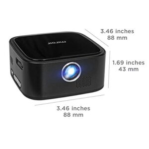 Miroir M29 Portable Projector, Black, 50 Inch Picture, 1080P Supported, Home / Outdoor Entertainment, Rechargeable Battery, Compatible With TV Stick / Laptop / Phone / Game Console