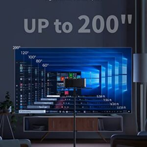 Projector with WiFi and Bluetooth, TURBOAMP 5G Native 1080P Movie Projector, 4K Supported, 300 ANSI Lumen 200" Display Home Movie Theater Projector, Compatible w/TV Stick/Phone/PC/PS5