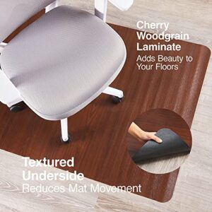 Myofficeinnovations 951074 36X48 Wood Veneer Chair Mat for Hard Floors,Cherry