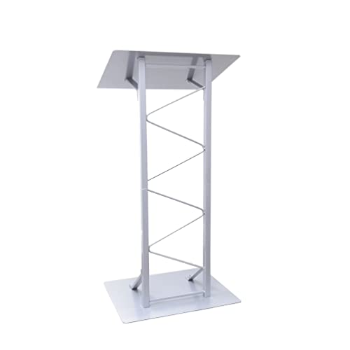 FixtureDisplays® 25" Single Truss Podium for Floor, Steel - Silver 19627 19627