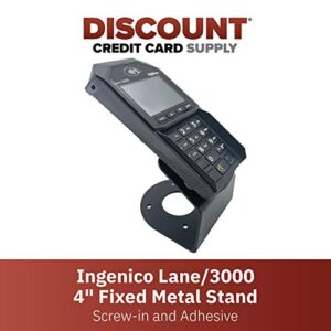 DCCStands Ingenico Lane/3000 PIN Pad 4" Fixed and Angled Metal Stand, Screw-in and Adhesive