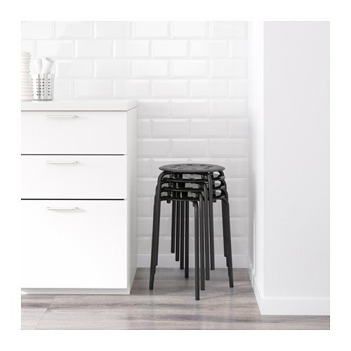 Ikea Marius Stool, Black