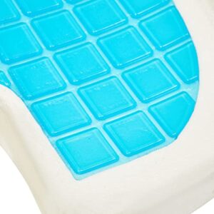 WellBrite Gel Foam Ergonomic Seat Cushion for Office Chair and Back Comfort (17 x 13.5 x 2.5 in)