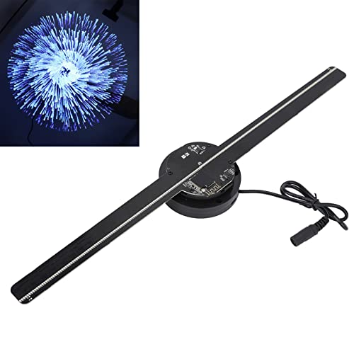 16.5in 3D Hologram Fan Advertising Display, Holographic 3D Photos Videos, WiFi/APP, HD Naked Eye 3D Display LED Fan, 16GB 2 Leaves 224 LEDs, 3D Holographic Fan Projector for Store Bar Holiday(US)