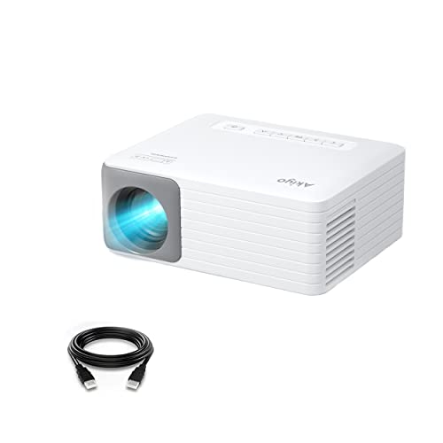 Mini Projector, AKIYO O1 LED Portable Projector, Support HD 1080P, ±15° Keystone, 25% Zoom, Home Theater Movie Nights, Kids Gifts, Compatible with Phone, TV Stick, Speaker, HDMI, Bedroom, Outdoor