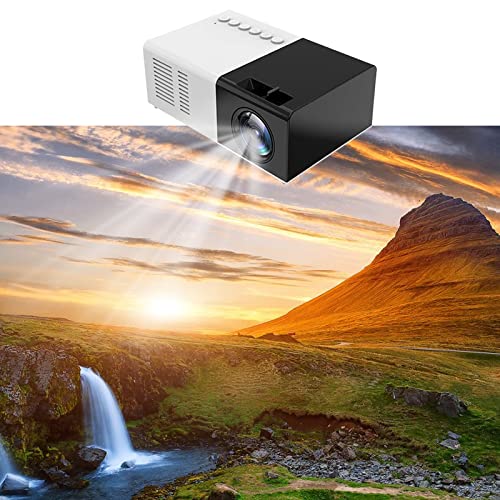 WiFi Blue-Tooth Projector, Native 1080P HD Projector Home Video Projector, Portable Wireless Projector Supports Outdoor Mobile Power Supply, Compatible with TV Stick/Computer/Smartphone (Black)