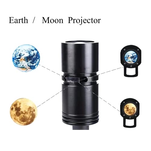 Moon Night Light Lamp Projector,USB Charging Moon Light,360° Adjustable Projector with Moon Earth Gifts for Women,Moon Fantasy Lovers,Living Room Bedroom Kids Ceiling Wall Decor