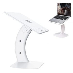 galeform laptop stand for car bed couch sofa floor desk portable car tray table lap desk for laptop book kids adults writing reading eating ergonomic adjustable holder foldable computer mount riser