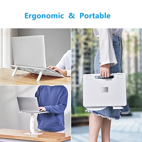 GALEFORM Laptop Stand for Car Bed Couch Sofa Floor Desk Portable Car Tray Table Lap Desk for Laptop Book Kids Adults Writing Reading Eating Ergonomic Adjustable Holder Foldable Computer Mount Riser