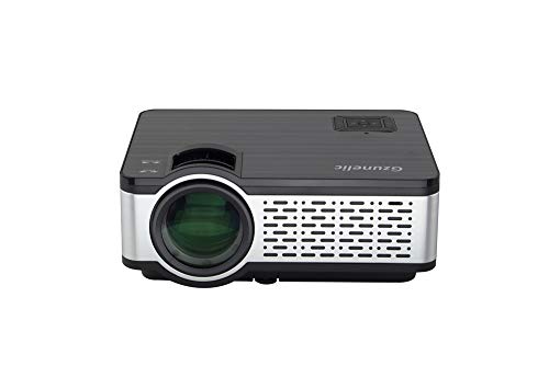 Gzunelic 8000 Lumens Native 1080p Projector Built in HiFi Speakers LED LCD HD Video proyector with HDMI USB AV VGA Audio Interfaces Ideal for Home Theater