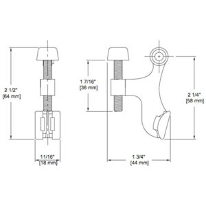 10 Pack - Designers Impressions Antique Brass Heavy Duty Hinge Pin Adjustable Door Stop : 7853