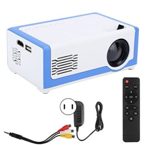 Projector, Full HD 1080P Mini Projector, with Ultra-High Luminous Flux/30,000 Hours Standby/3D HiFi Speaker Mini Led Projector, Support Hdmi/AV/USB/SD, Home Theater Projector(US)