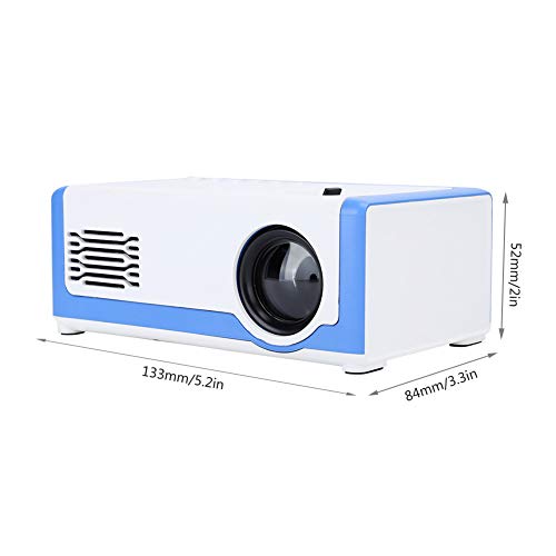 Projector, Full HD 1080P Mini Projector, with Ultra-High Luminous Flux/30,000 Hours Standby/3D HiFi Speaker Mini Led Projector, Support Hdmi/AV/USB/SD, Home Theater Projector(US)