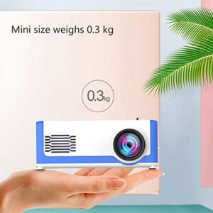 Projector, Full HD 1080P Mini Projector, with Ultra-High Luminous Flux/30,000 Hours Standby/3D HiFi Speaker Mini Led Projector, Support Hdmi/AV/USB/SD, Home Theater Projector(US)