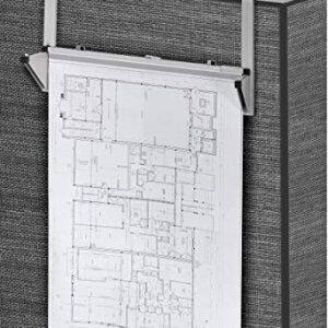 Adir Cubicle Blueprint Storage - Hanging Poster Display Rack - Plans File Holder Organizer for Small Or Big Office, Home (Gray)