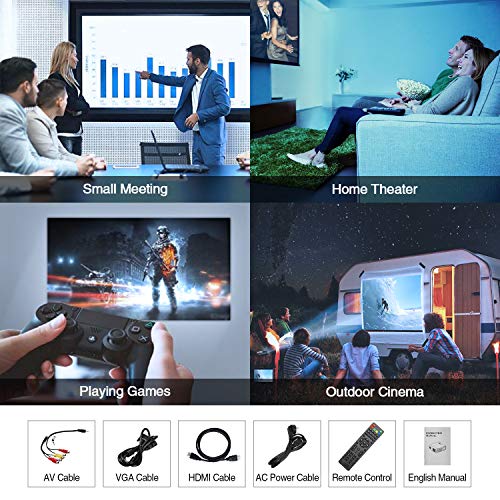 High Brigntness 5G WiFi Projector 4K Support, Outdoor Bluetooth Projector 4D/4P Keystone, 10000L Video Projectors Native 1080p for PPT Movie 250'' Display, Compatible W/TV Stick,PS5,HDMI,Smartphone