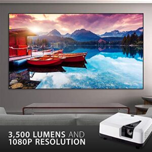 ViewSonic 1080p Laser Projector with 3500 Lumens 3D Dual HDMI and Low Input Lag for Home Theater and Gaming (LS700HD)