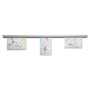 Advantus 2000 Grip-A-Strip Display Rail, 24 x 1 1/2, Aluminum Finish