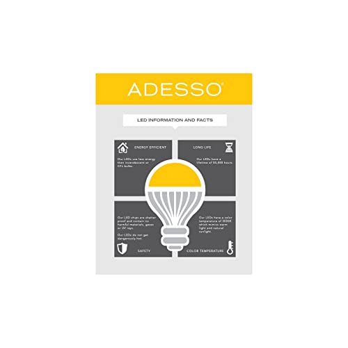 Adesso 3162-21 Kaye LED Desk Lamp Wireless Charging, 7W LED, 5W QI, USB Port, Indoor Lighting Lamps