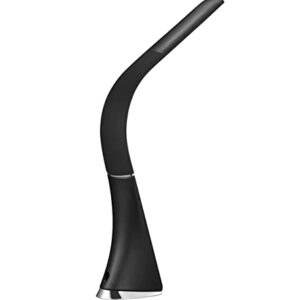 Yuphy Desk Lamp with Clock, Office Desk Gift Ideas, Compact Desk lamp for Dorm and Home Office, Touch Table Lamp with Flexible Gooseneck and Versatile Smart Display-Black