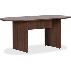 lorell essentials conference table, walnut laminate