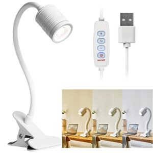 eaglod led 3 brightness clamp light，portable clip light led lamp, usb plug clip on desk lamp ,360°flexible gooseneck night reading light,desk/table bedside headboard,nail art ,tattoo lamp,