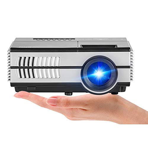 Portable LCD LED Projector Support HD 1080P Mini Home Video Projectors 2800 Lumen Multimedia HDMI Audio USB,Compatible with TV Stick DVD Laptop PC Xbox 360 Wii Playstation, Built-in Speakers