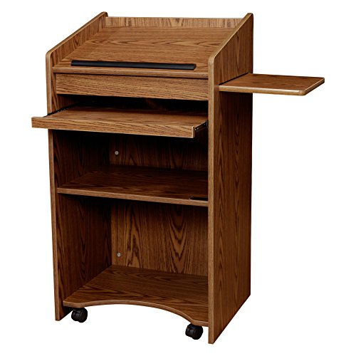 Oklahoma Sound - 600-MO Aristocrat Floor Lectern, Medium Oak