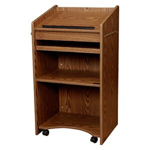 Oklahoma Sound - 600-MO Aristocrat Floor Lectern, Medium Oak