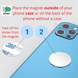 Aporia - Magnetic Cellphone Mount for Laptop, Foldable Monitor Side Phone Holder Attach to Computer Monitor for Smart Phones (Rose Gold)