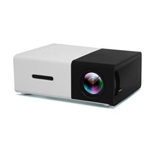 1080P HD LED Home Projector Mobile Phone Micro Portable Projector USB HDMI AV SD Mini Portable HD LED Projector for Home Office Travel Gifts