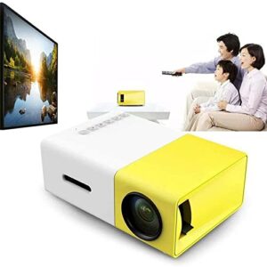 1080P HD LED Home Projector Mobile Phone Micro Portable Projector USB HDMI AV SD Mini Portable HD LED Projector for Home Office Travel Gifts