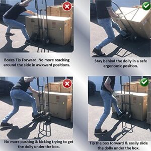 Keyfit Tools Kickboxer Hand Truck Dolly Box Leverage Bar Slide Boxes Off Your 2 Wheeled Dolly from The Bottom for Neatly Stacked Moving/Shipping Boxes Hook Boxes to Tilt Backward