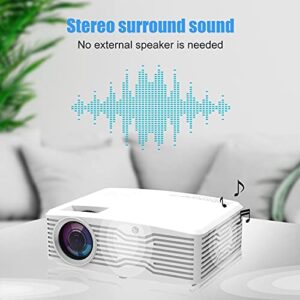 Upgraded Native 1080P Projector, 9500Lumens Full HD Projector, Smartphone Synchronization, Compatible with TV Stick/PS4/DVD Player/HDMI/AV/VGA for Indoor and Outdoor Movies