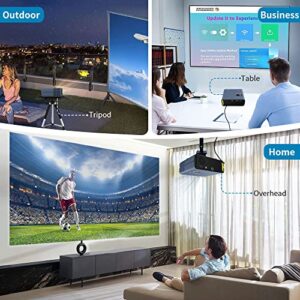 Smart Projector with WiFi & Bluetooth, 1080P Native Wireless Home Theater Projector with Android 9.0 & Touch Panel, Indoor Outdoor Movie Projector Airplay/HDMI/USB/RJ45 for Phone Laptop TV Stick DVD