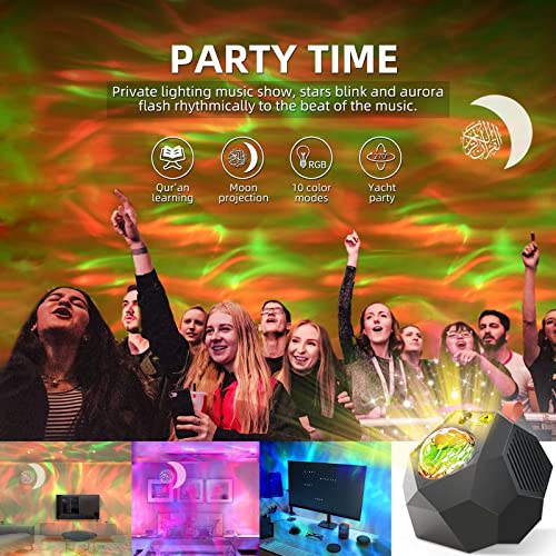 Equantu Galaxy Projector Quran Speaker - Quran Moon Projector Night Light SQ959