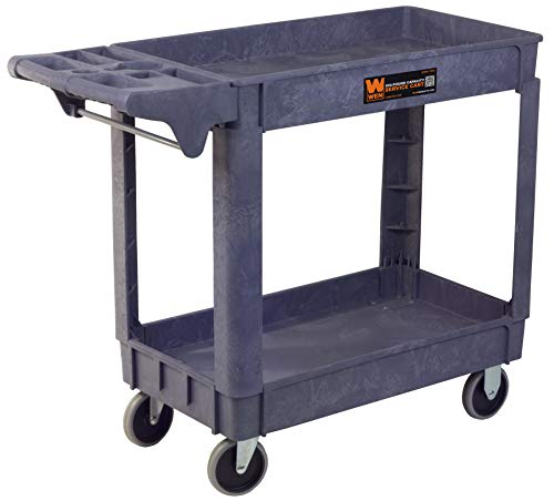 WEN 73002T 500-Pound Capacity 40 by 17-Inch Service Utility Cart & 500-Pound Capacity 46 by 25.5-Inch Extra Wide Service Utility Cart